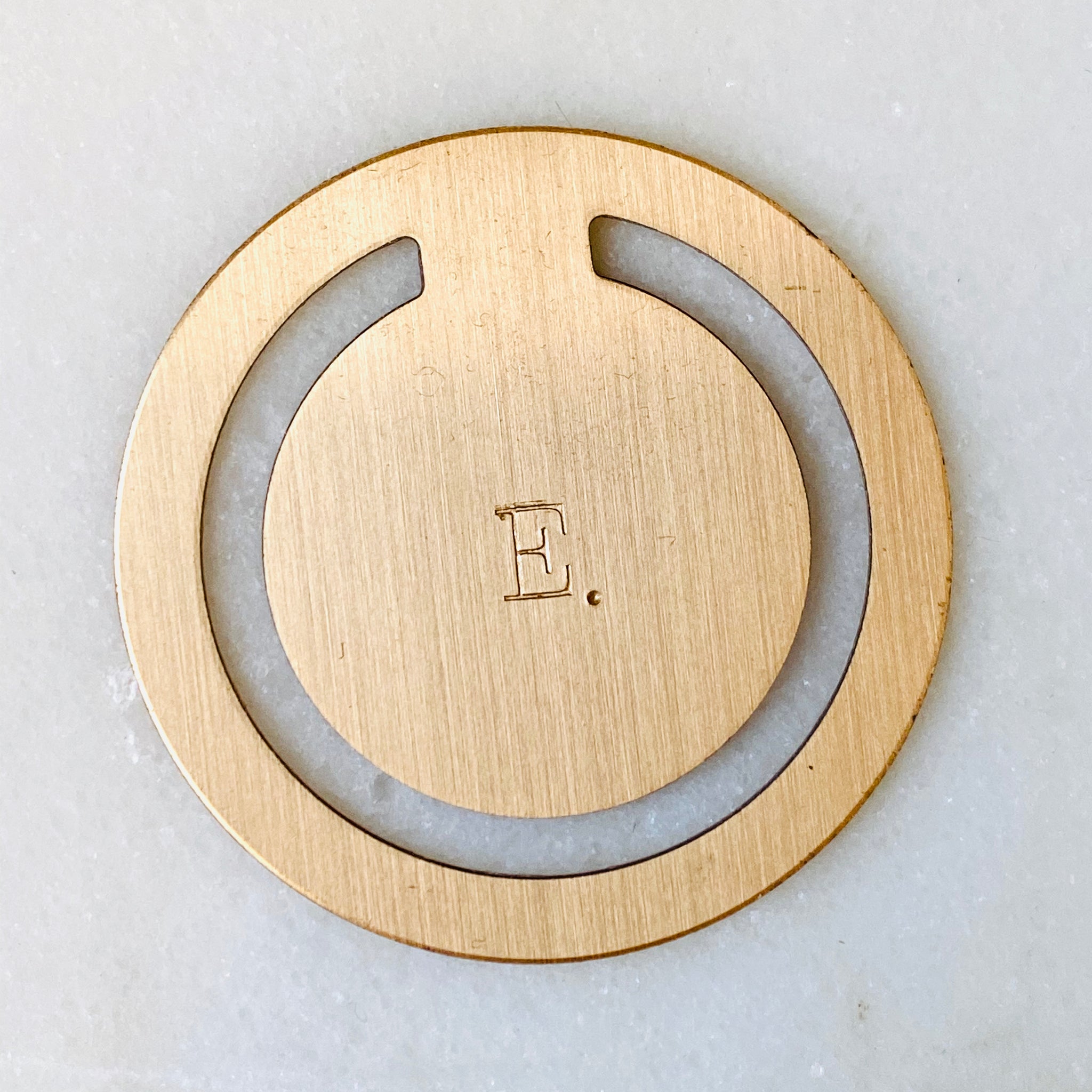 Vintage Brass Circle or Heart Bookmarks, Initialed or Custom Engraved ...